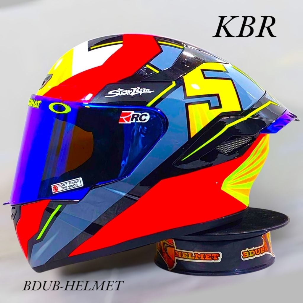 Jual Helm full face TT Course Ttc kbr jaume masia paket ganteng ...