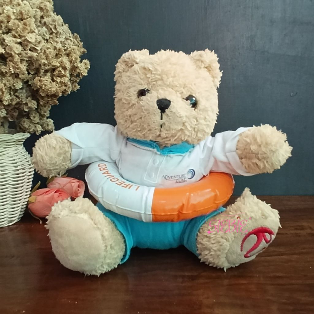 Jual Teddy bear Life guard adventure cove || preloved || brand resort ...