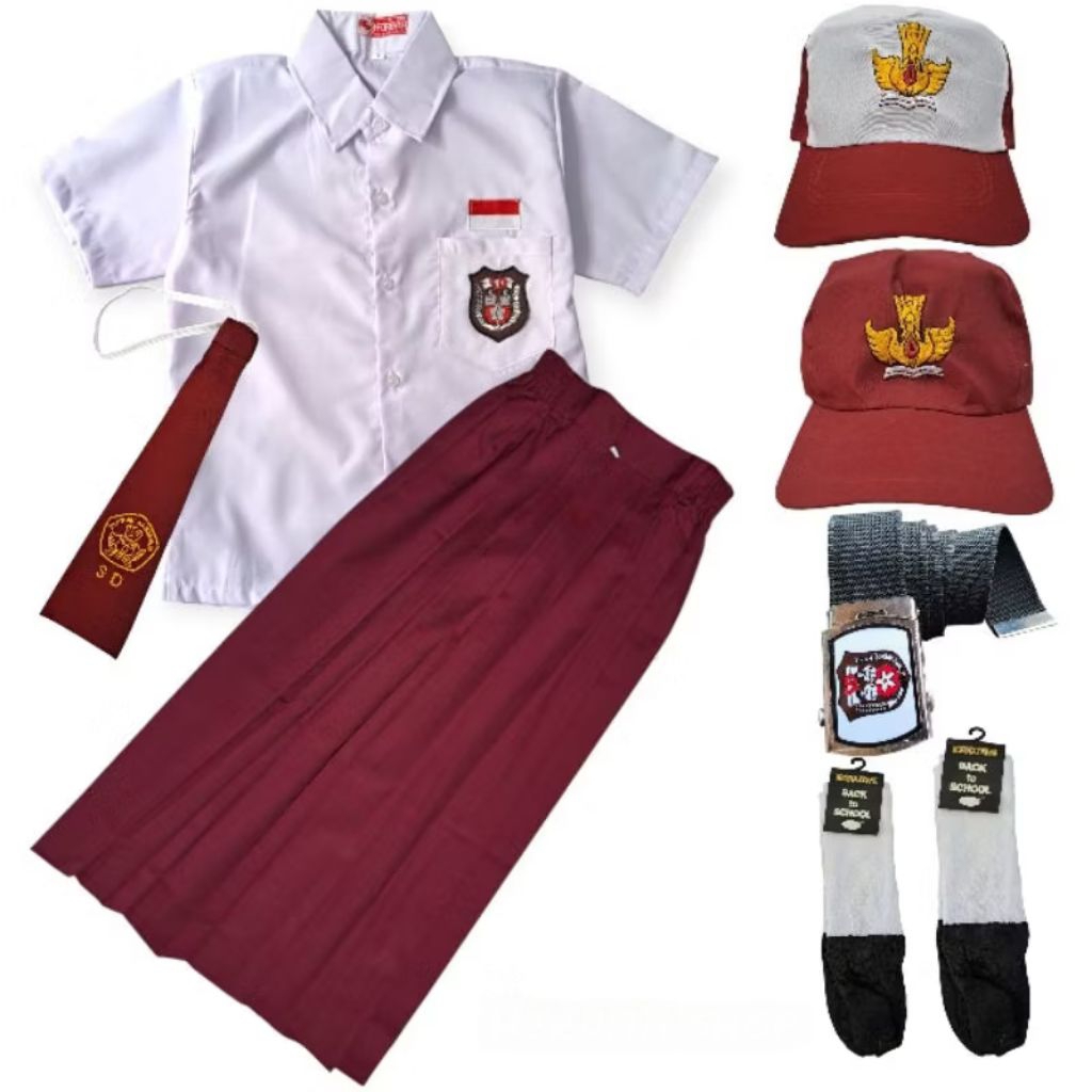 Jual Setelan Baju Seragam Sekolah Anak SD Perempuan | Set Seragam SD ...