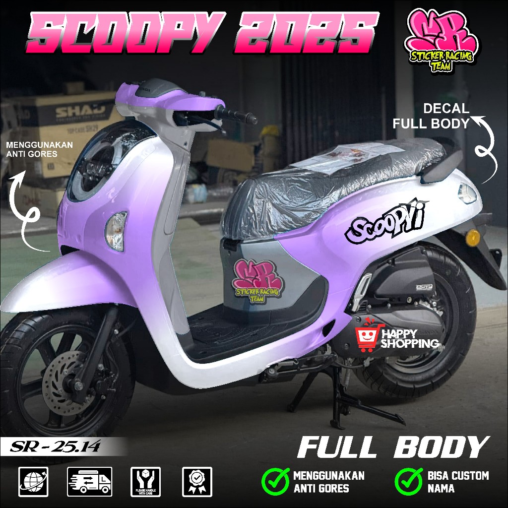Jual COD Sticker Decal Full Body Honda Scoopy Terbaru Tahun 2025 ...