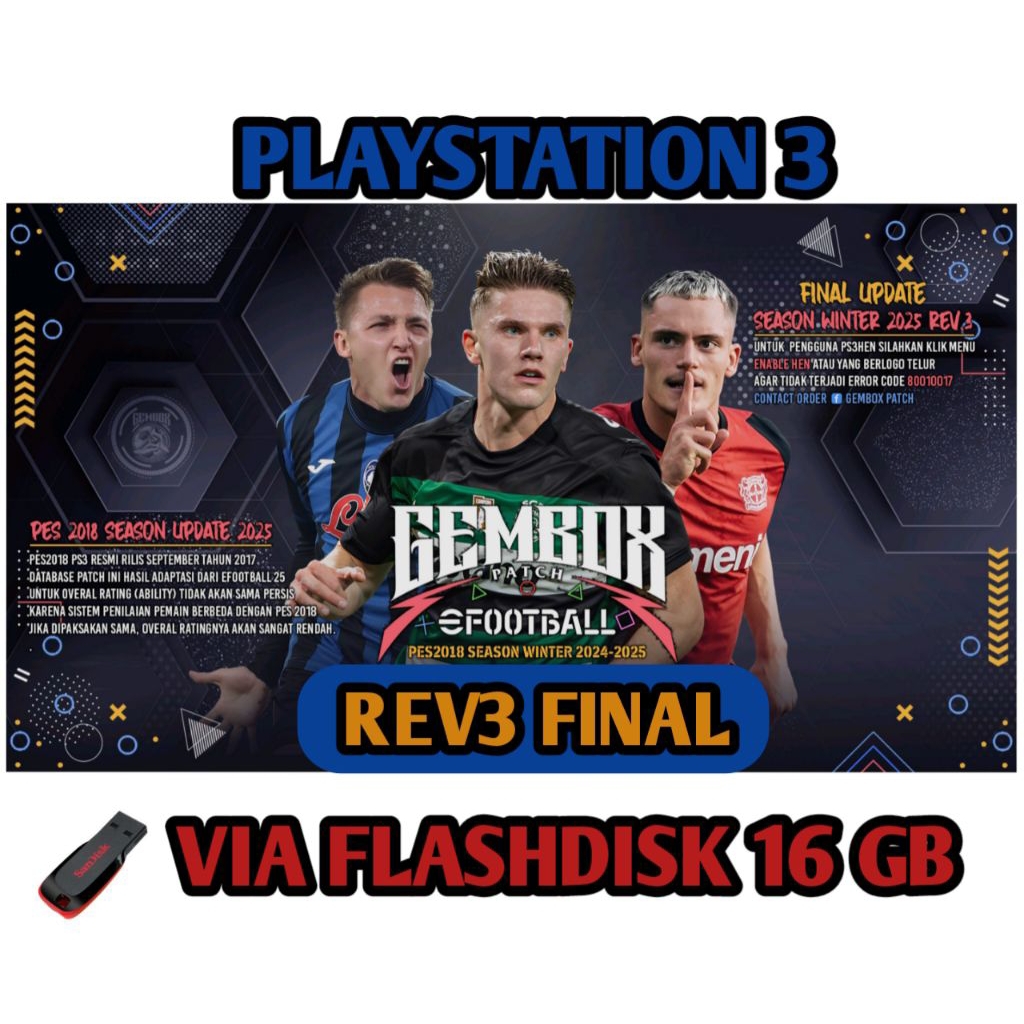 Jual Game Bola PlayStation 3 GEMBOX PATCH || Via Flashdisk | Shopee ...