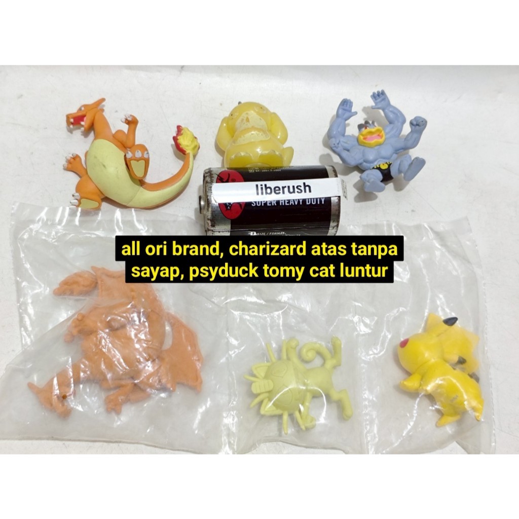 Jual Set nintendo pokemon machoke psyduck charizard meowth pikachu ...