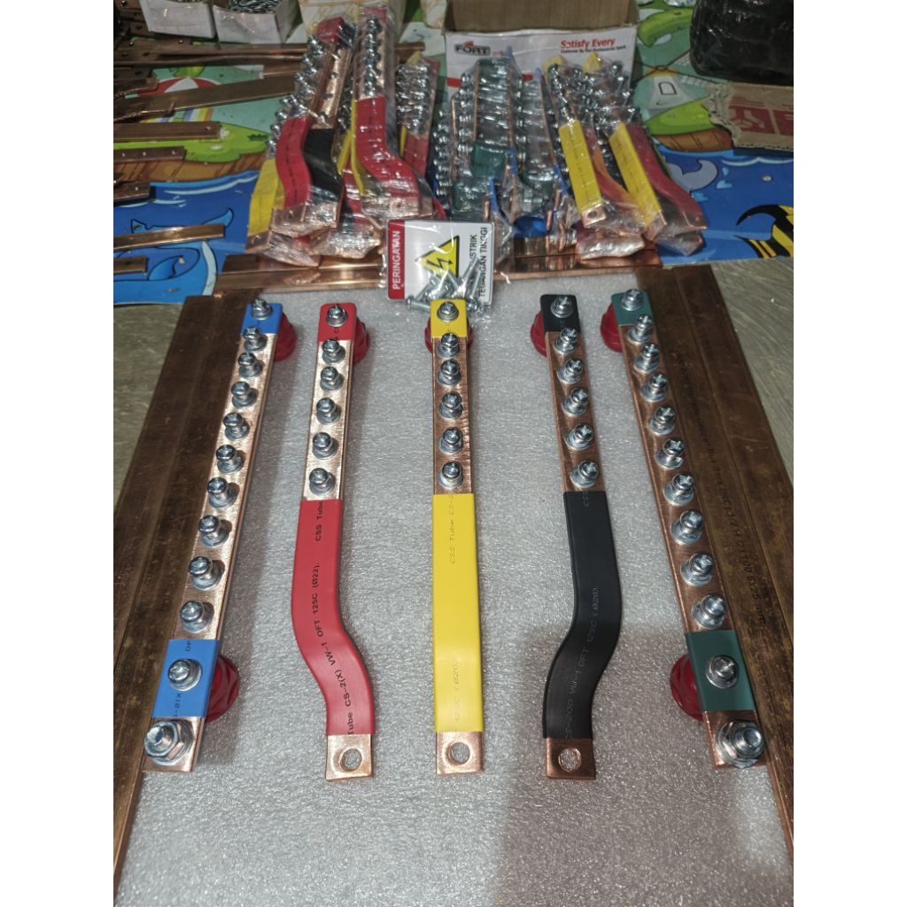 Jual BUSBAR 5×20 RST netral dan ground panjang 25 cm untuk kapasitas ...