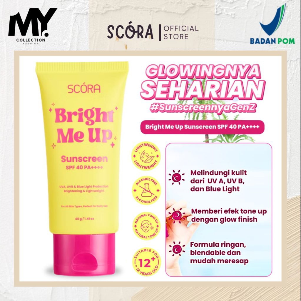 Jual [READY SIAP KIRIM] SCORA BRIGHT ME UP SUNSCREEN SPF 40 PA ...
