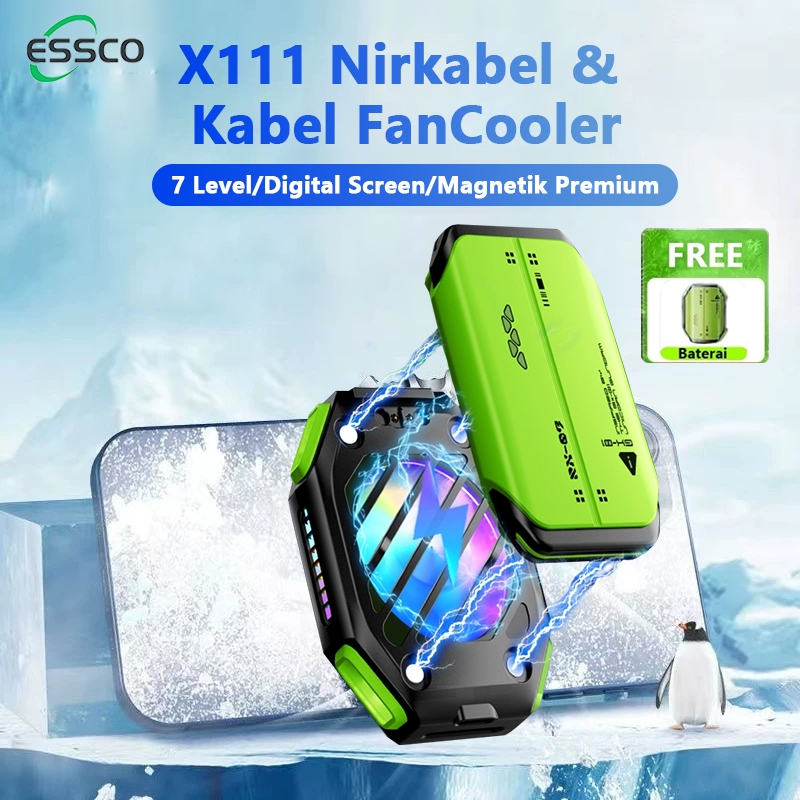 Jual ESSCO Fancooler X111 Wireless FunCooler 7 Level LED Display Rechargeable Battery Magnetic ...