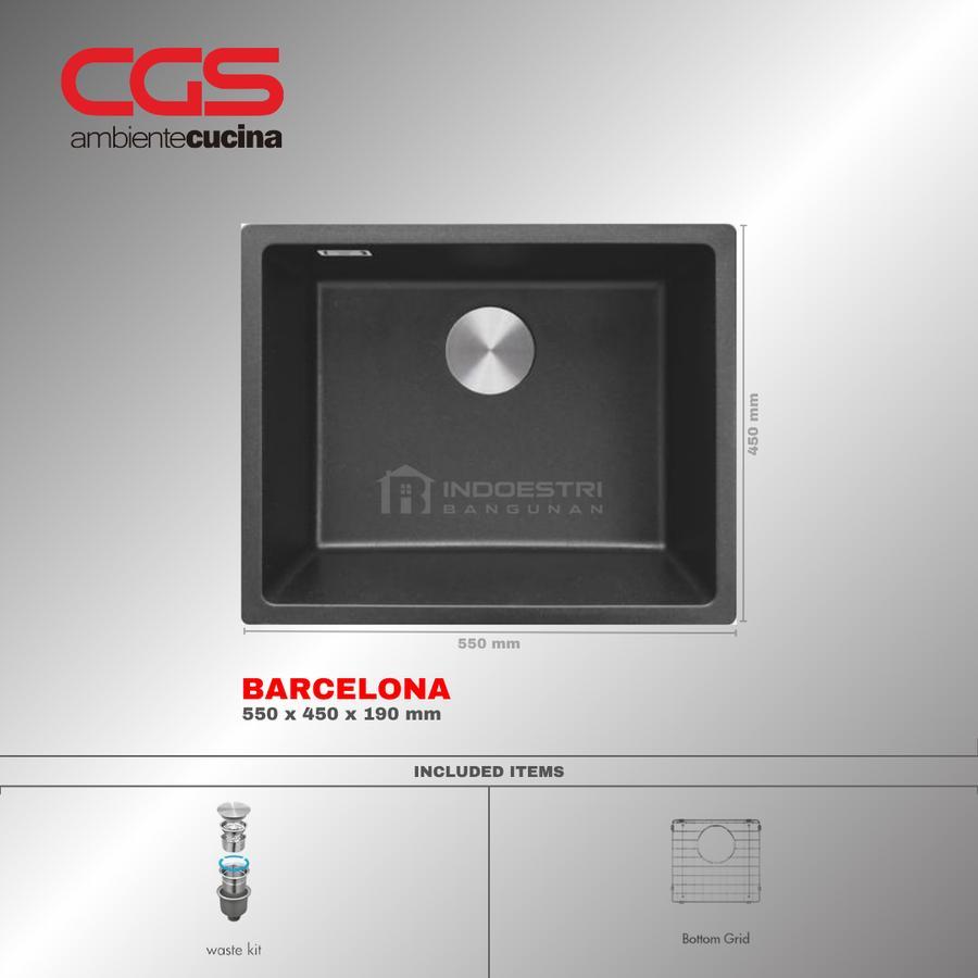 Jual Kitchen Sink CGS Rock Granite BARCELONA Topmount / Undermount ...