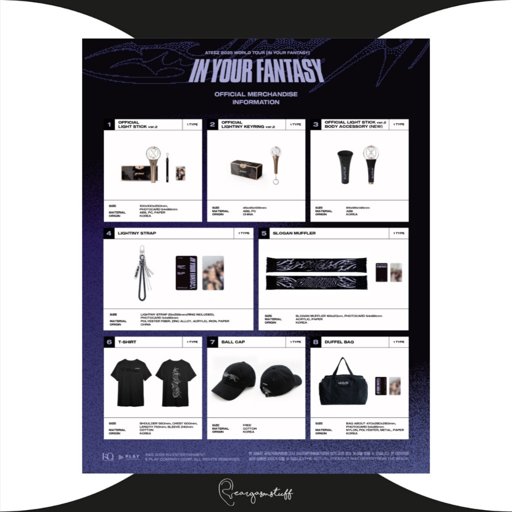 Jual ATEEZ IN YOUR FANTASY IN INCHEON OFFICIAL MERCHANDISE / MD / MERCH ...