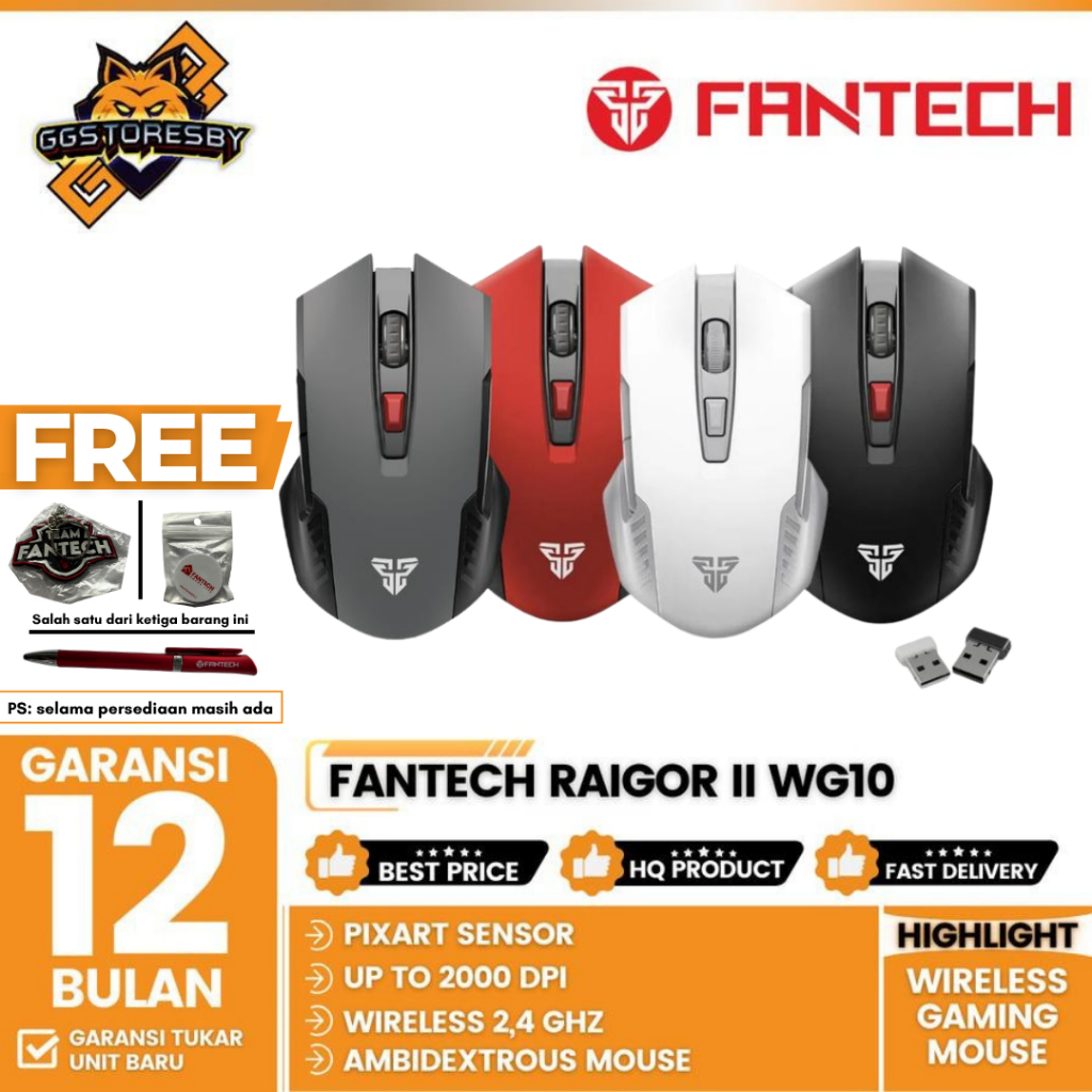 Jual Fantech Raigor Ii Wg10 Wireless Gaming Mouse | Shopee Indonesia