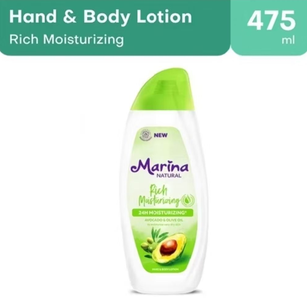 Jual Marina Hand Body Lotion Natural Rich Moisturizing 475ml | Shopee Indonesia
