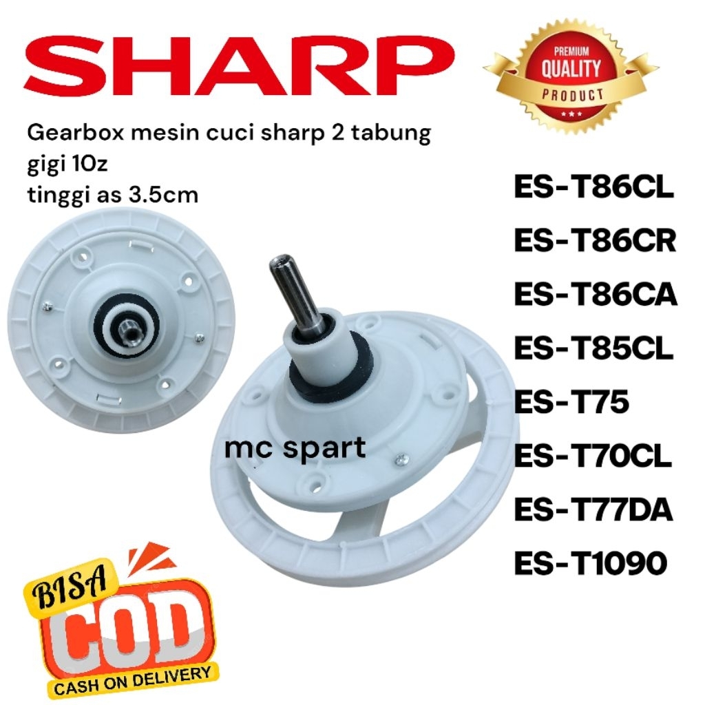Jual GEARBOX SHARP ES-T75 ES-T70CL ES-T77DA ES-T1090 ES-T85CL ES-T86CA ...