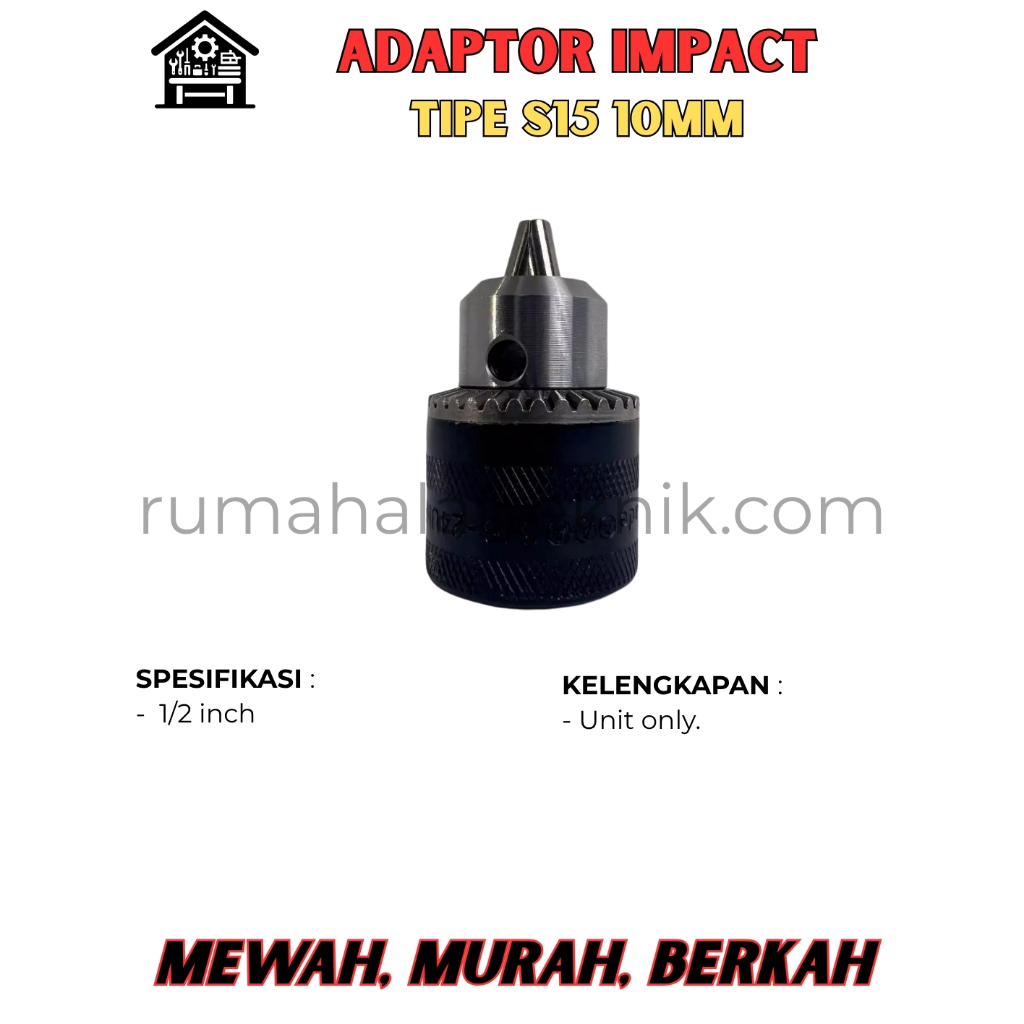 Jual SPESIAL KEPALA BOR TYPE S15 10MM BONUS KONEKTOR IMPACT WRENCH ...