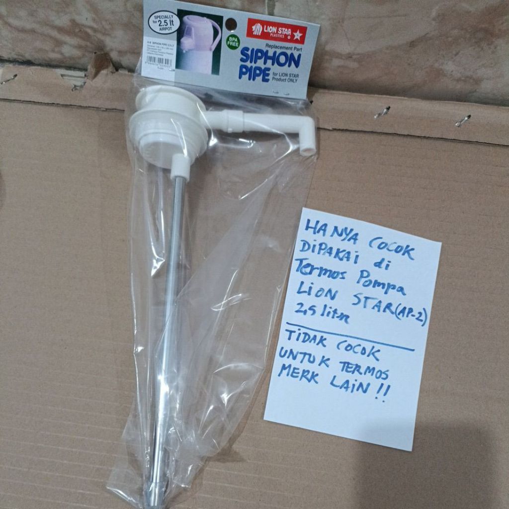 Jual Selang Termos Pompa 2,5 liter LION STAR - Airpot Siphon Pipe HANYA ...