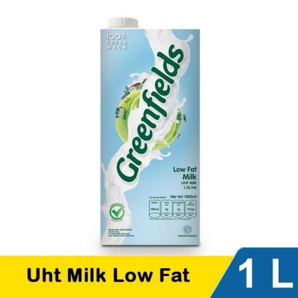 Jual Greenfields Low Fat Milk / Susu Cair UHT Greenfields 1 Liter | Shopee Indonesia