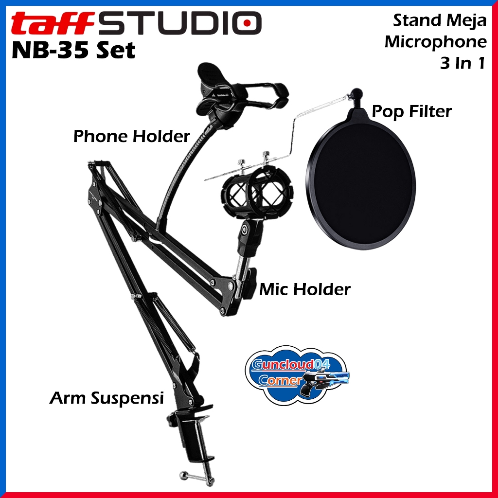 Jual taffSTUDIO All Series NB-35 D6 MPF-6 Microphone Holder Arm Stand ...