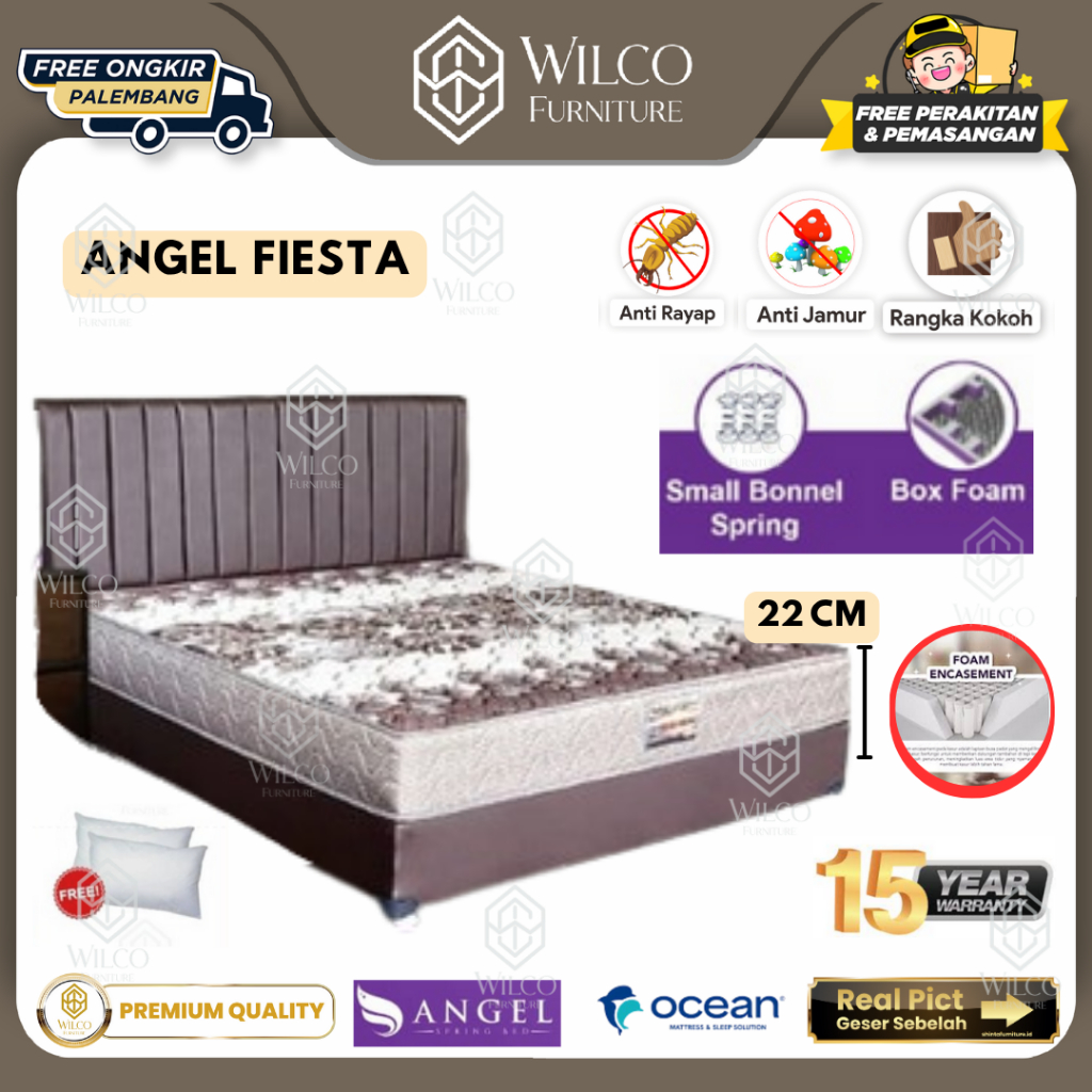 Jual Kasur Springbed Angel Fiesta | Matras Springbed Ocean Fullset - Matras Aja, 120x200 ...