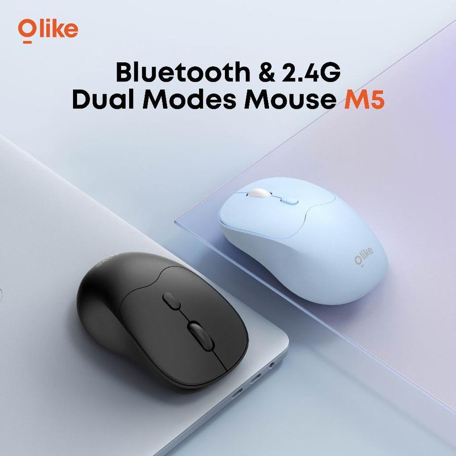 Jual OLIKE Mouse Bluetooth Wireless M5 Dual Mode USB Dongle | Shopee ...