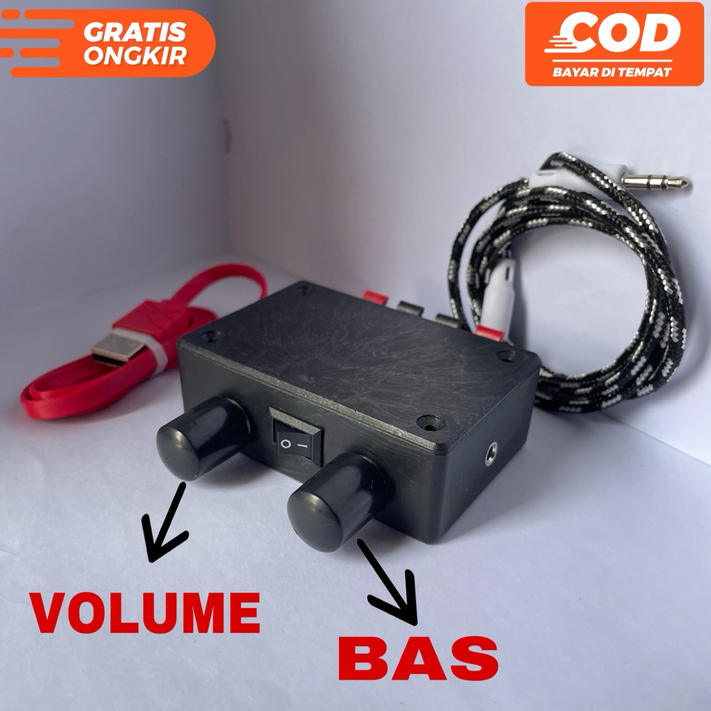 Jual AMPLIFIER MINI/POWER MINI 5v stereo VOLUME dan BAS/POWER AMPLI ...