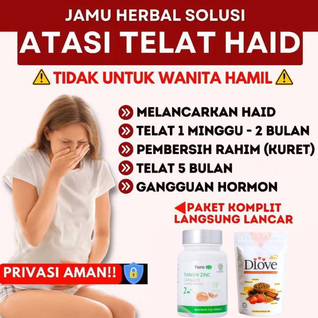Jual Obat telat datang bulan LANCAR HAID 1-6 BULAN pelancar haid Dlove ...