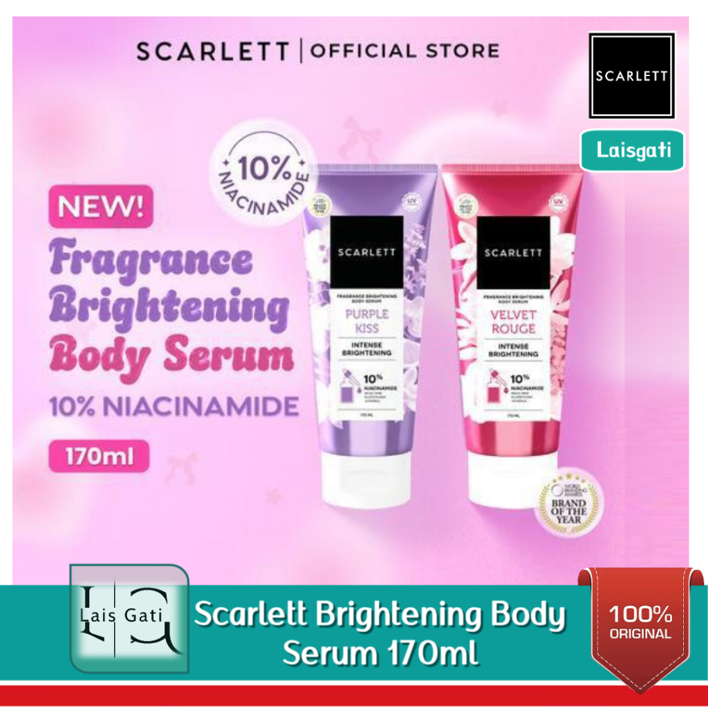 Jual Scarlett Fragrance Brightening Body Serum 170ml - Velvet Rouge ...