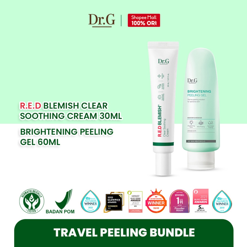 Jual [DAPAT 2PCS] DR.G Travel Peeling Bundle | BPOM exfoliate soothing ...