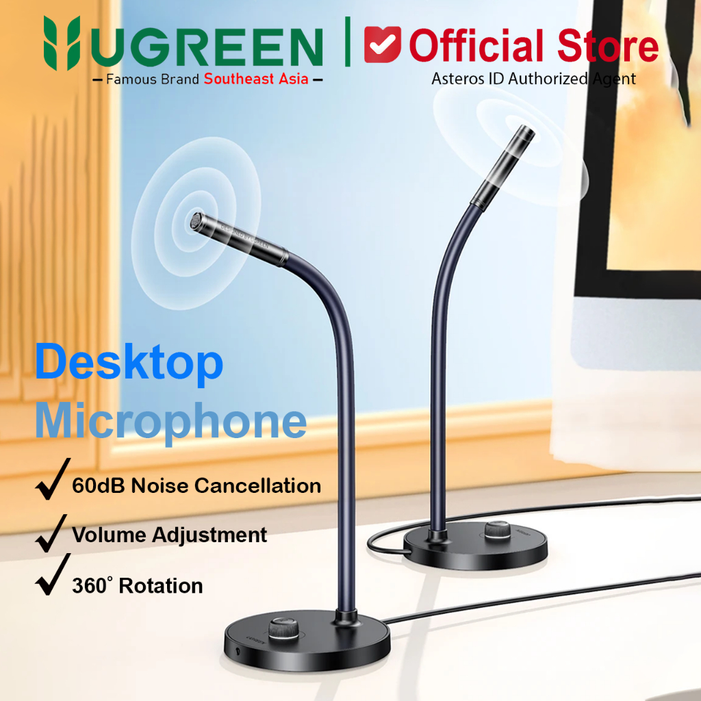 Jual UGREEN USB Desktop Microphone Computer PC Mic for YouTube Streaming, Podcasting, Gaming Mic ...