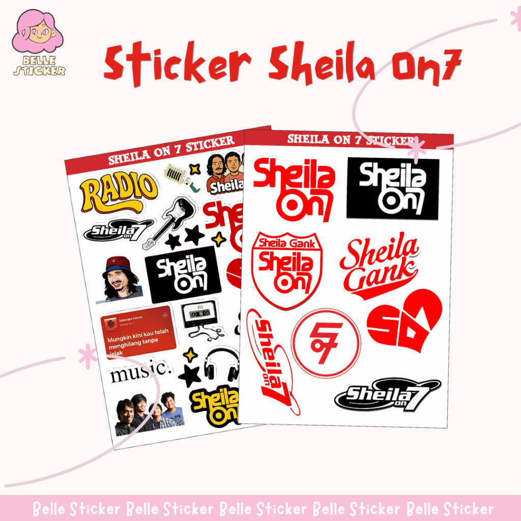 Jual Stiker Sheila On7 Band Pop Lokal Sheila Gank Vinyl Glossy Print ...
