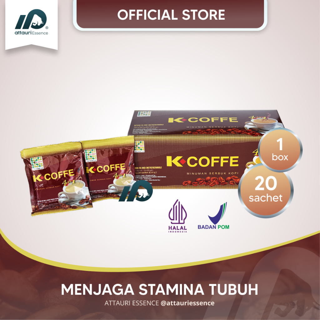 Jual K COFFE 4in1 K Link Original BPOM Halal (1 Box isi 20 Sachet) Kopi ...