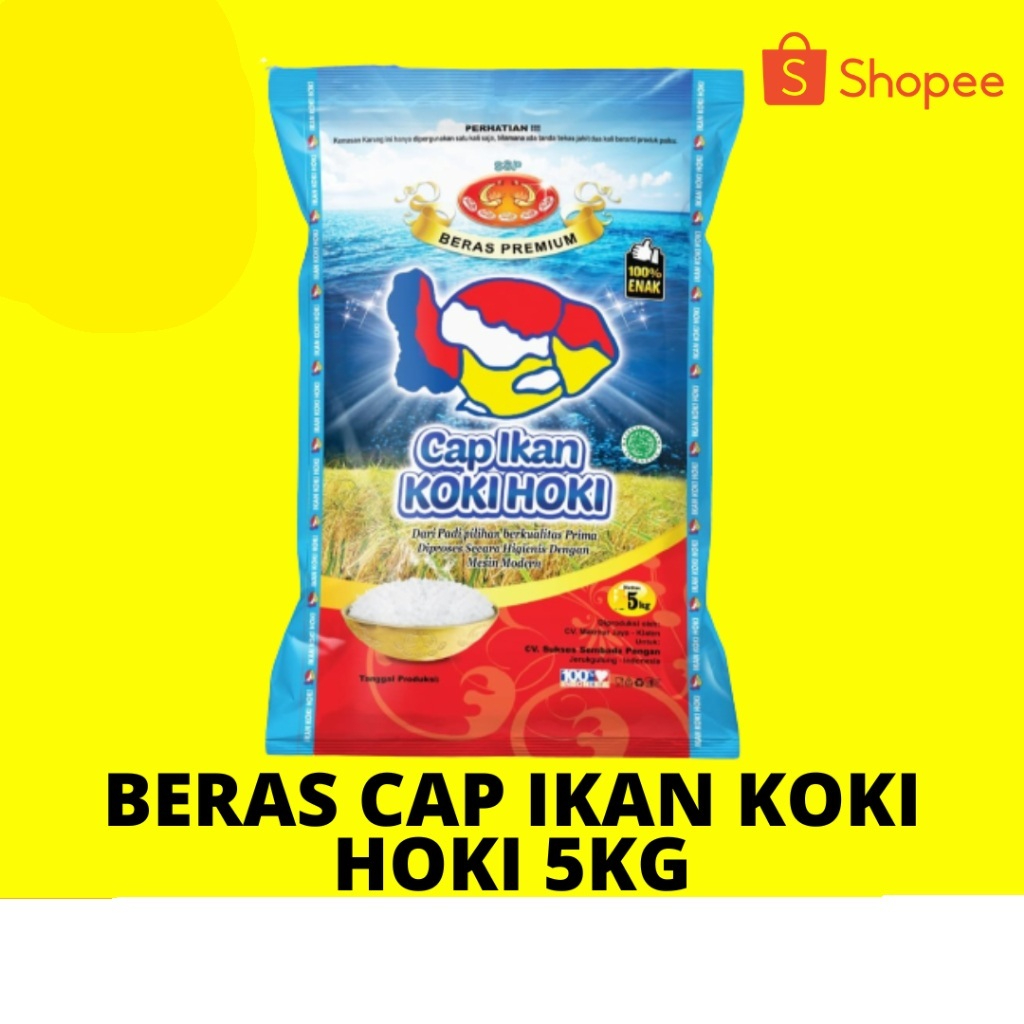 Jual Beras Premium Cap Ikan Koki Hoki 5 KG | Shopee Indonesia