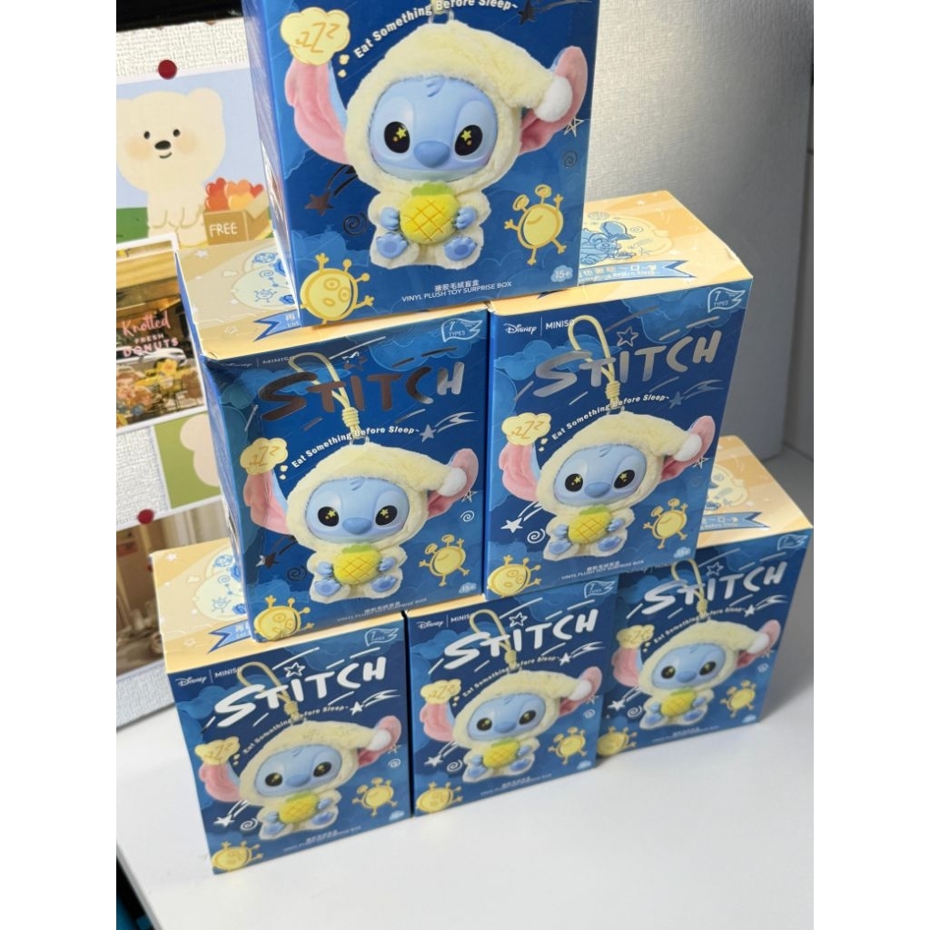 Jual SELECTED Miniso Disney Stitch Eat Something Before Sleep Original ...