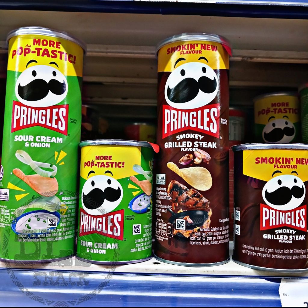 Jual pringles potato crisps exp04September2025 smokey grilled steak ...
