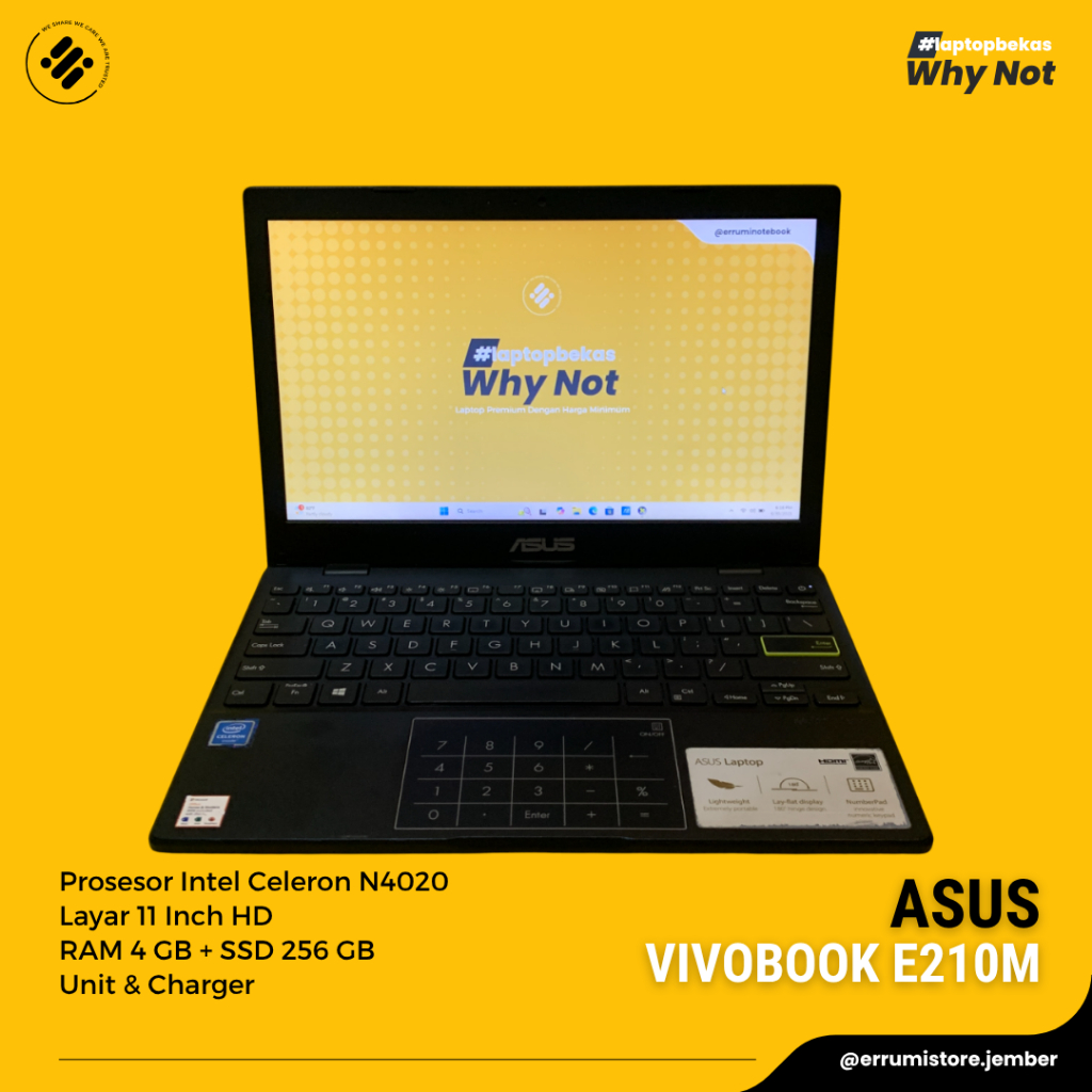 Jual ASUS VIVOBOOK E210M | N4020 | RAM 4GB SSD 256GB | Shopee Indonesia