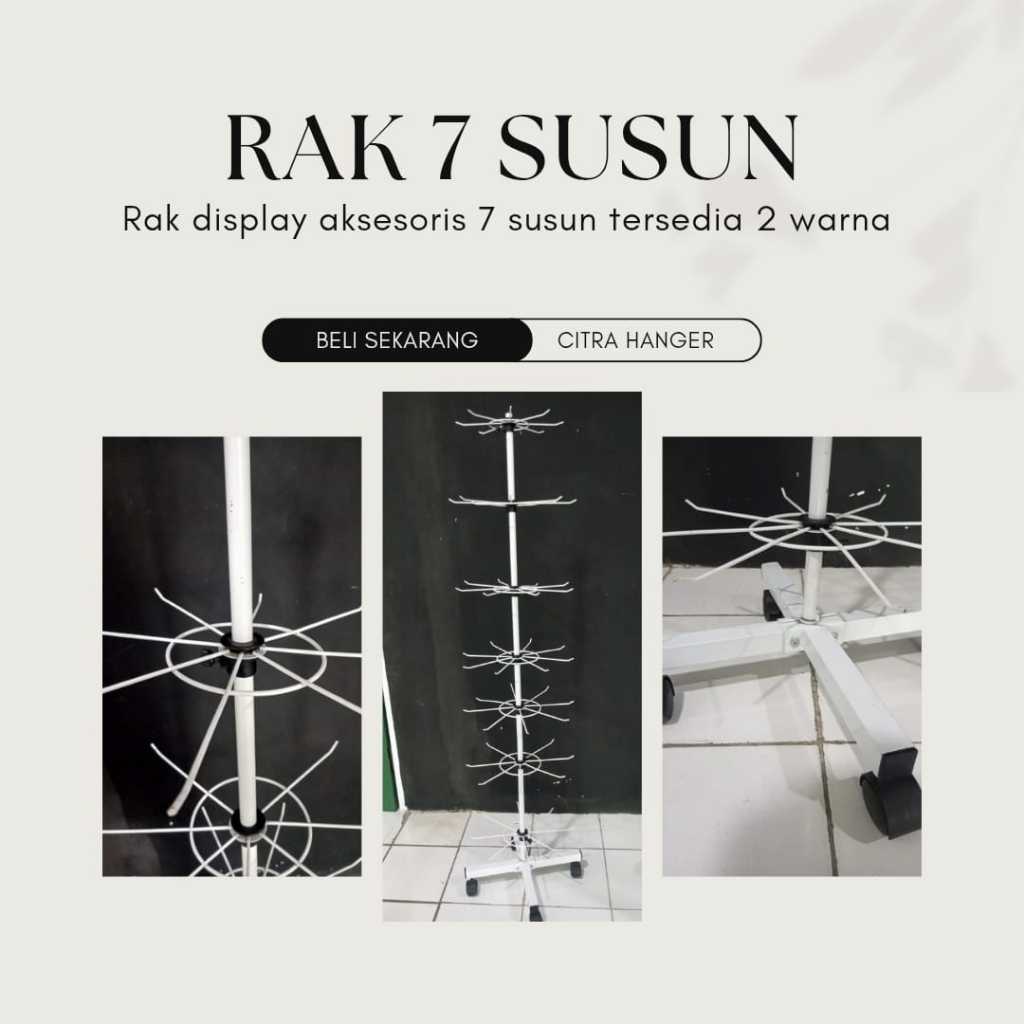 Jual Rak Display putar Matahari 7 susun gantungan aksesoris display ...