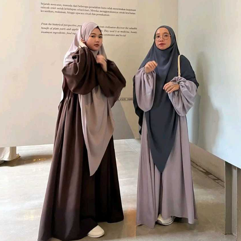 Jual Gamis Wanita Namira Abaya Lengan Balon Mewah / Abaya Mayung Haji ...