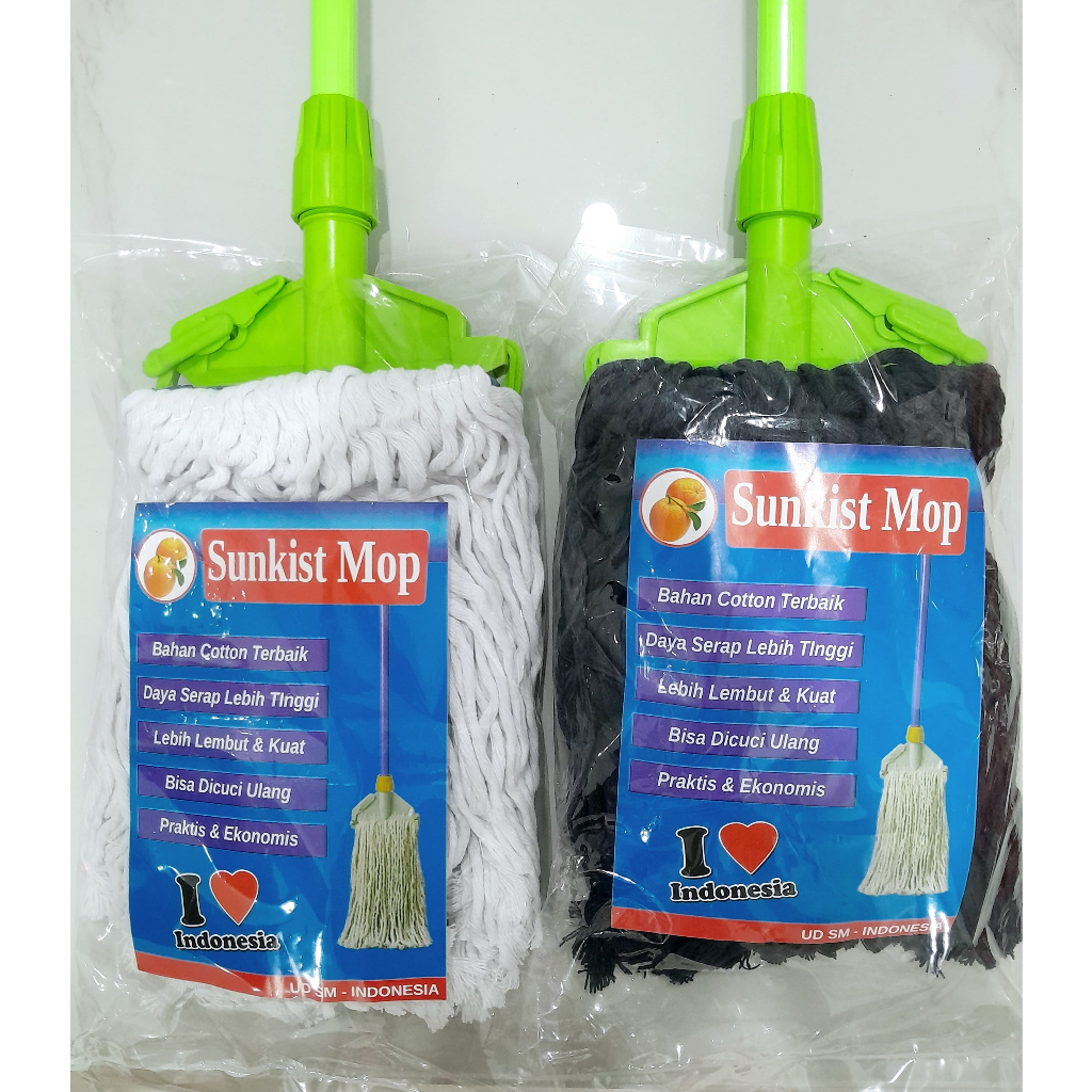 Jual Sapu Pel Lantai Tebal Jepit Gagang Stainless - Pel Sunkist Mop ...