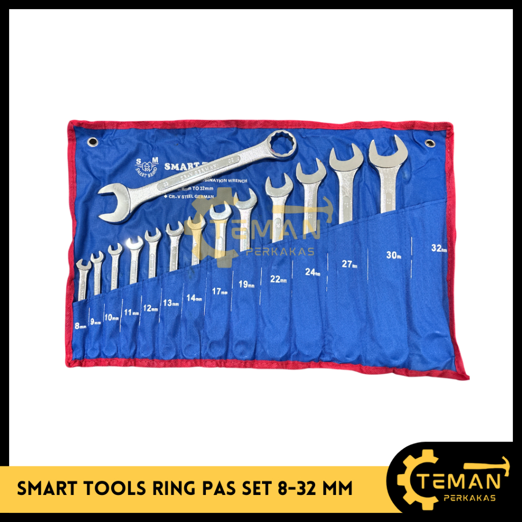 Jual SMART TOOLS GERMAN Kunci Ring Pas Set 14 Pcs 8-32 MM / Combination ...