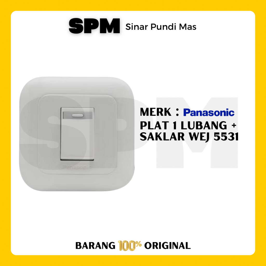 Jual PANASONIC Saklar Engkel / Tunggal tanam WEJ5531 + Plat Plate 78019 ...