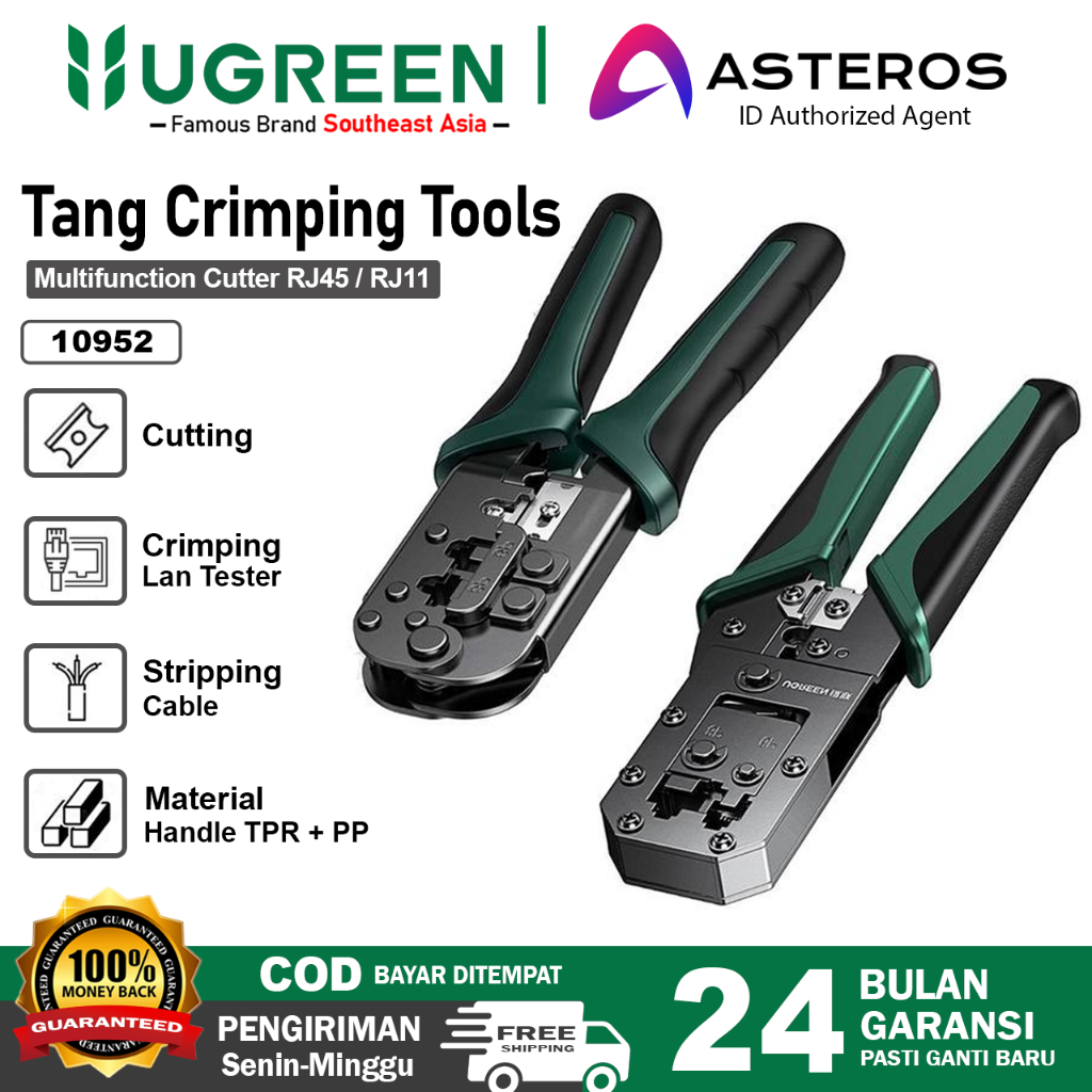 Jual UGREEN Tang Crimping Tool RJ45 RJ11 LAN Network Krimping Multifungsi Anti Gagal | Shopee ...