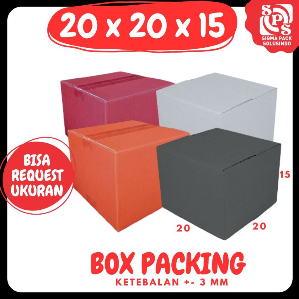 Jual kardus 20x20x15 warna Kardus Packing Madu Box Topi Box Kotak ...