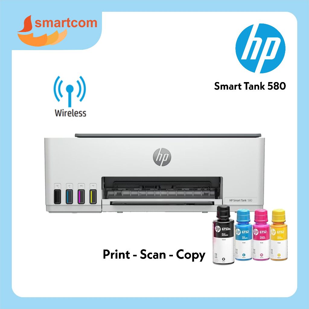 Jual HP Printer Smart Tank 580 All In One Print Scan Copy Wireless Wifi ...