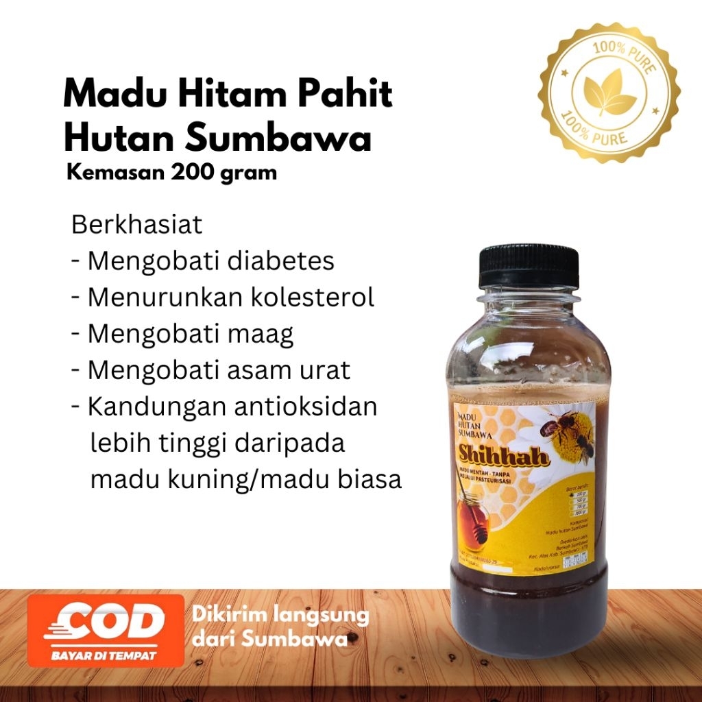 Jual 200 gram Madu Hitam Pahit Hutan Sumbawa Dikirim Langsung dari ...
