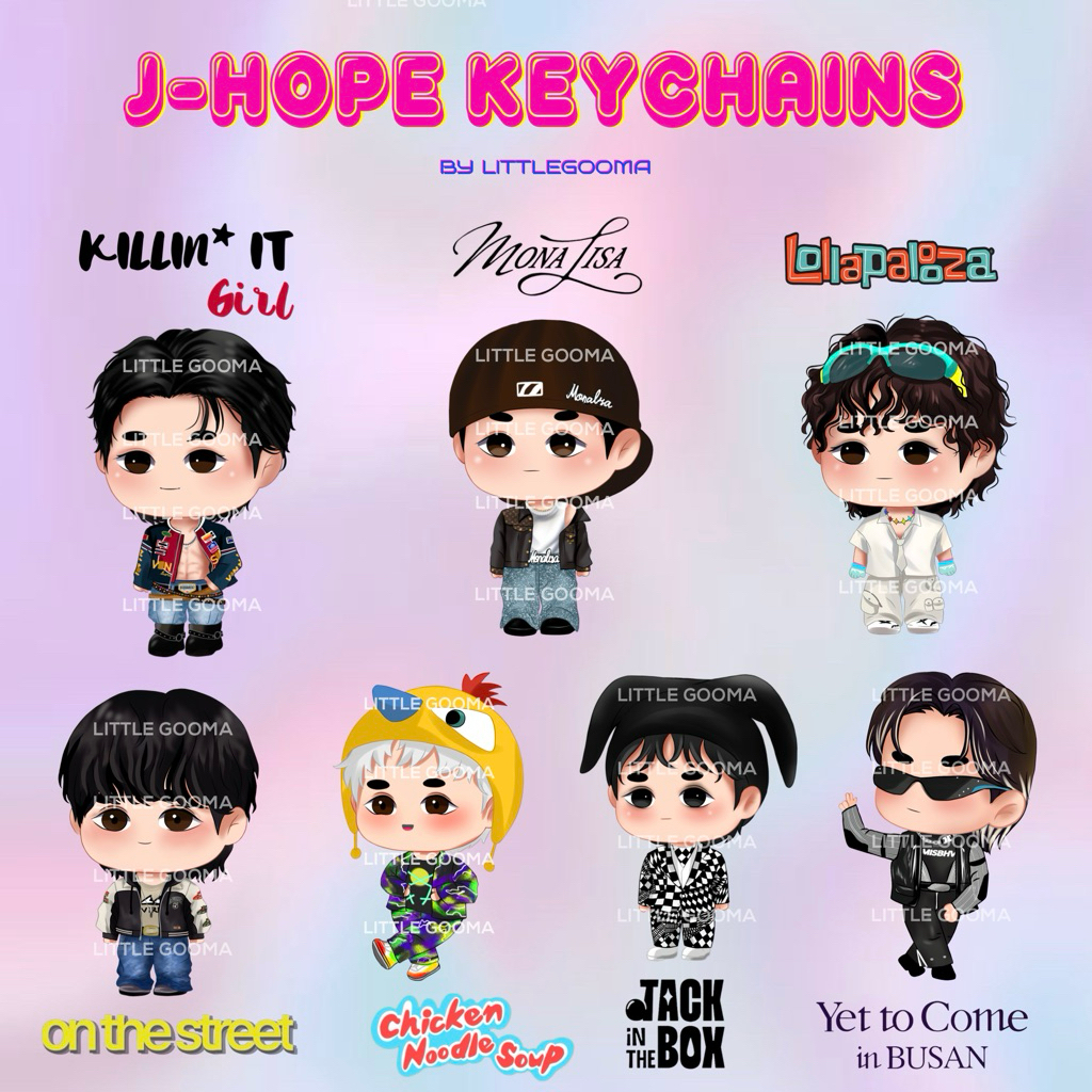Jual Keychain BTS J-Hope Collection by Little Gooma - Gantungan Kunci ...