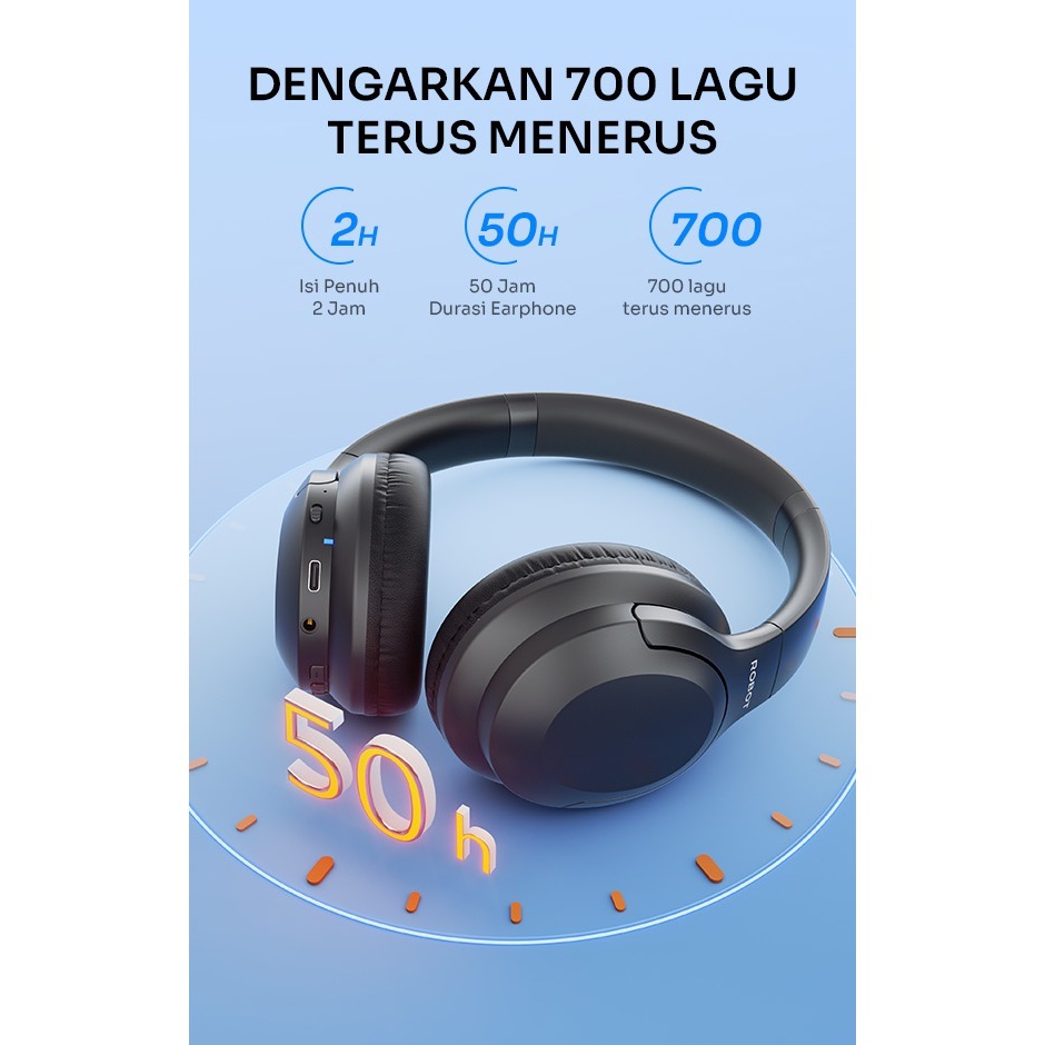 Jual ROBOT Headphone H20 Spirit Headset Bluetooth With Dual EQ Headset ...