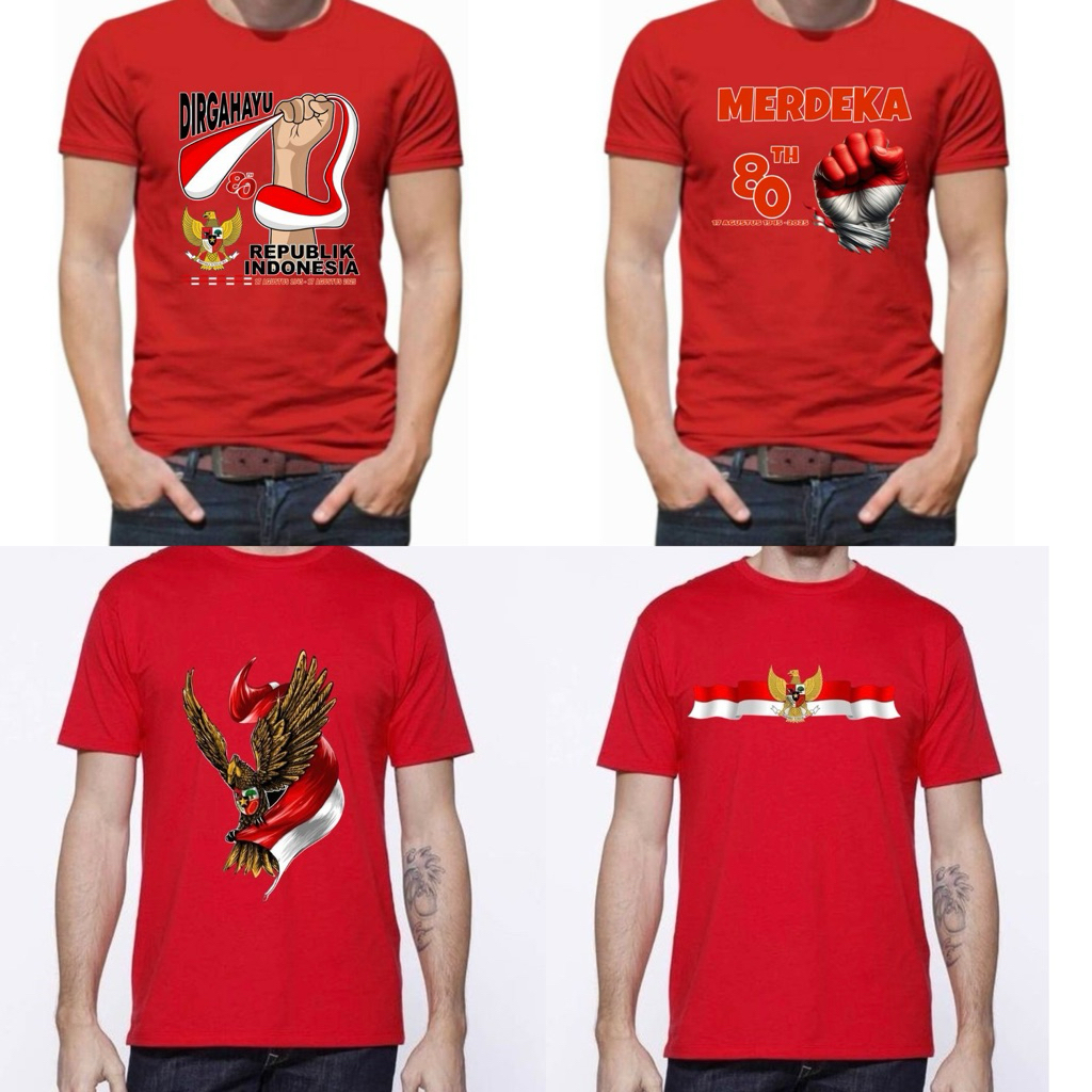 Jual KAOS BAJU DEWASA CETAKAN DTF DEWASA 17 AGUSTUS INDONESIA MERDEKA/DIRGAHAYU REPUBLIK ...