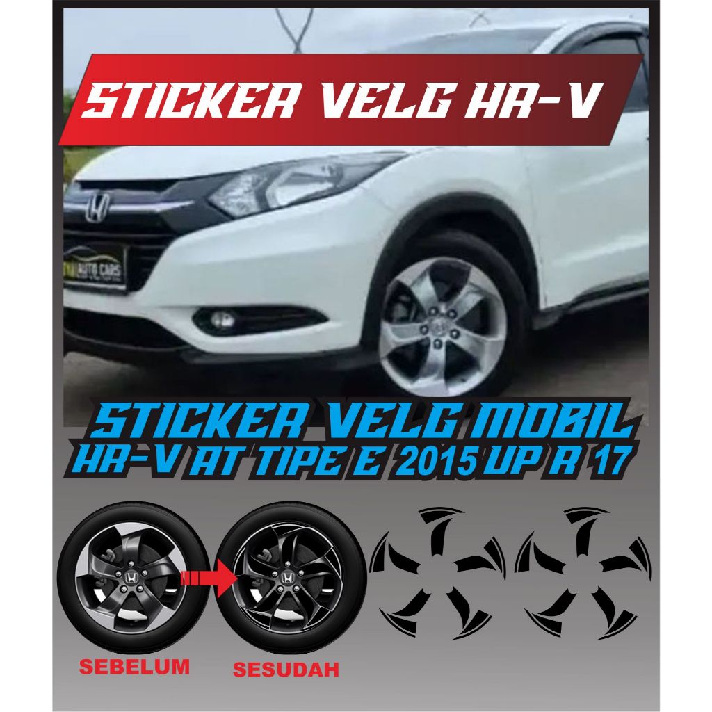 Jual STICKER VELG HRV/ CUTTING STICKER VELG HRV/ STICKER MOTIF VELG HRV ...