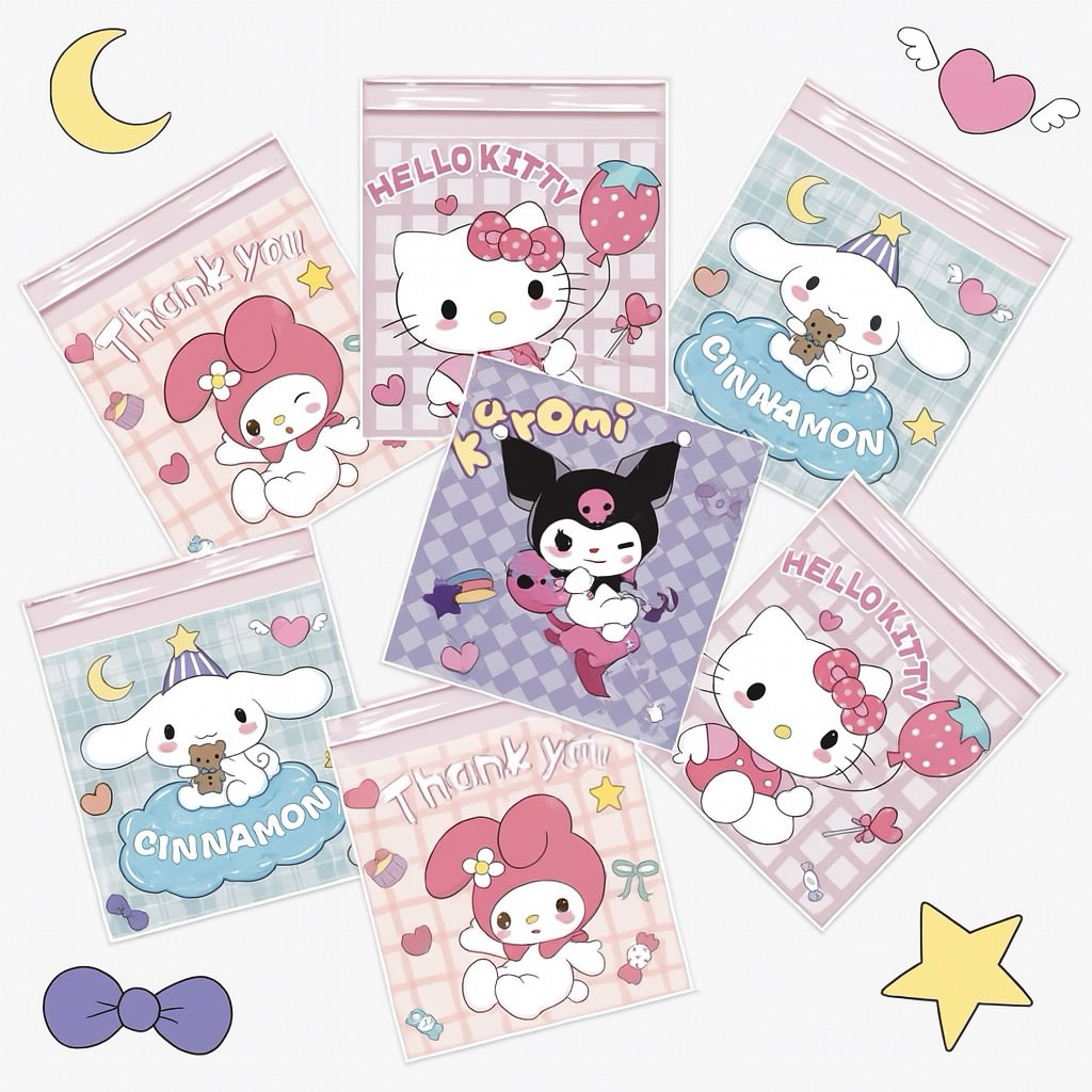 Jual DELORÉ 100pcs Plastik OPP NETRAL thank You Sanrio / Plastik ...
