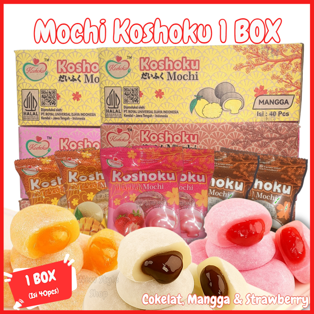 Jual MOCHI KOSHOKU ISI SELAI 1 BOX ISI 40PCS BISA MIX RASA Strawberry ...
