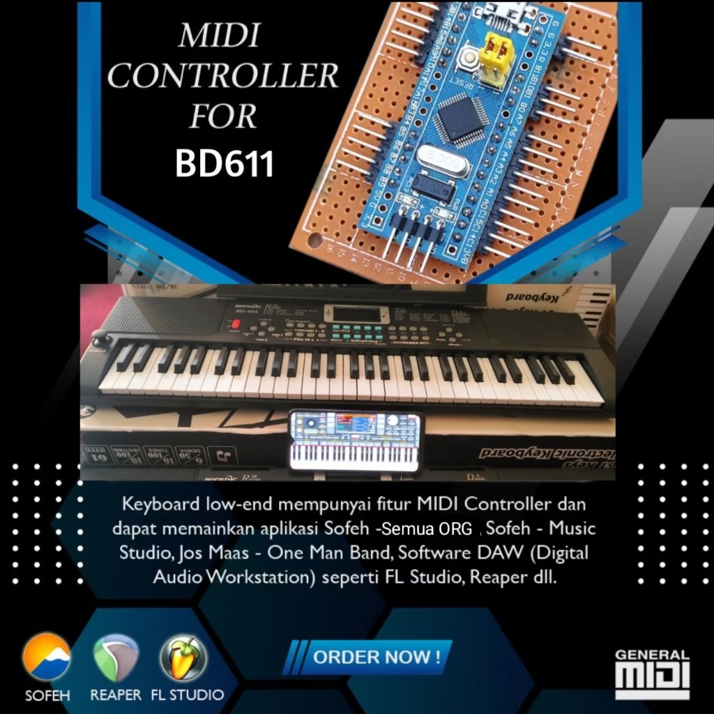 Jual modul midi controller STM32 untuk keyboard BD 601 | Shopee Indonesia