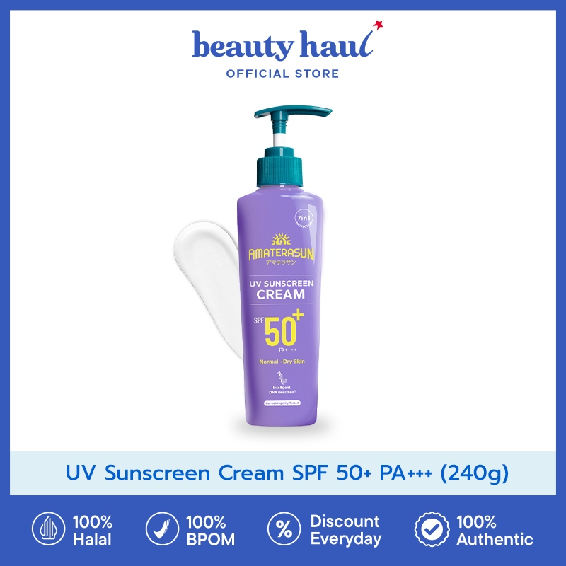 Jual AMATERASUN UV Sunscreen Cream SPF 50+ PA++++ 240gr | Shopee Indonesia