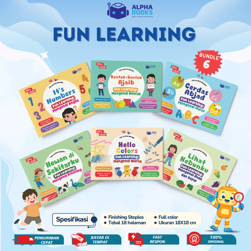 Jual Buku Aktivitas anak Mengenal Hurus Angka Hewan Buah Sayur Warna ...