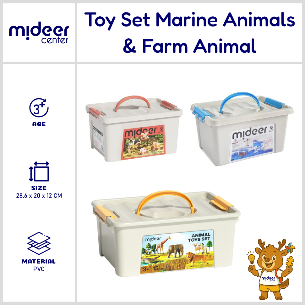 Jual Mideer Toy Set Mainan Edukasi Anak Marine Animals & Farm Animal ...